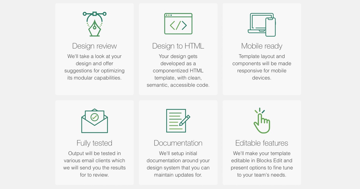 Convert to a modular HTML template, editable in Blocks Edit - Blocks Edit