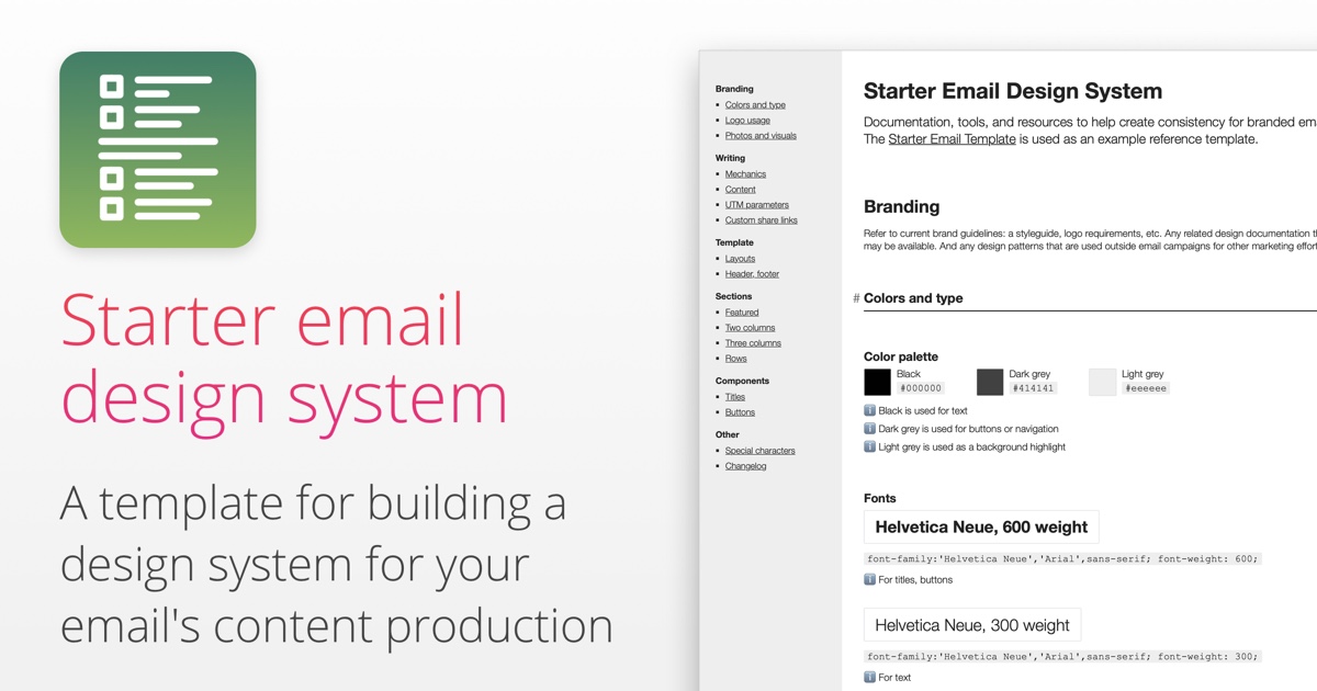 Starter email design system - Blocks Edit