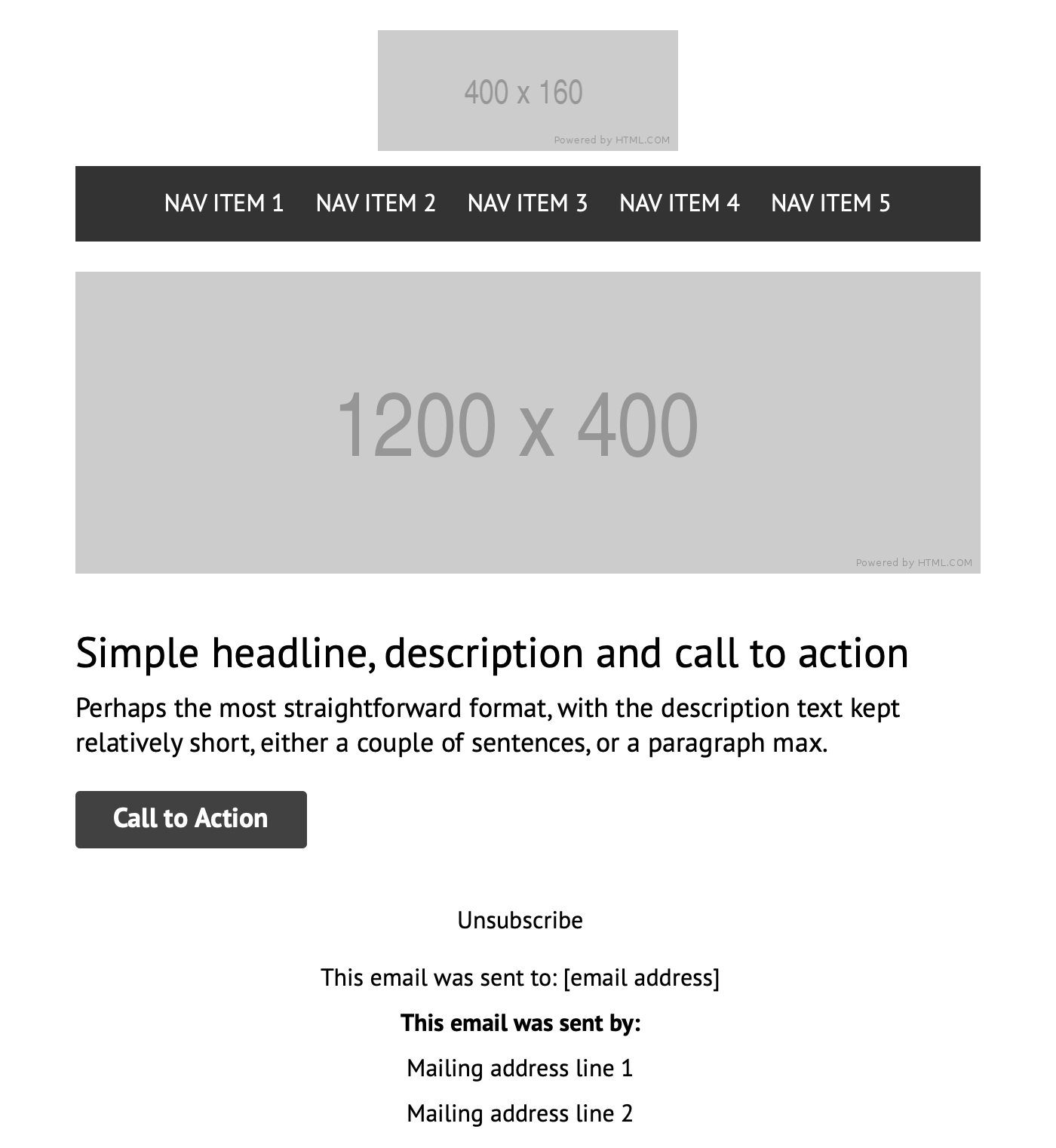 Starter Email Template - Blocks Edit