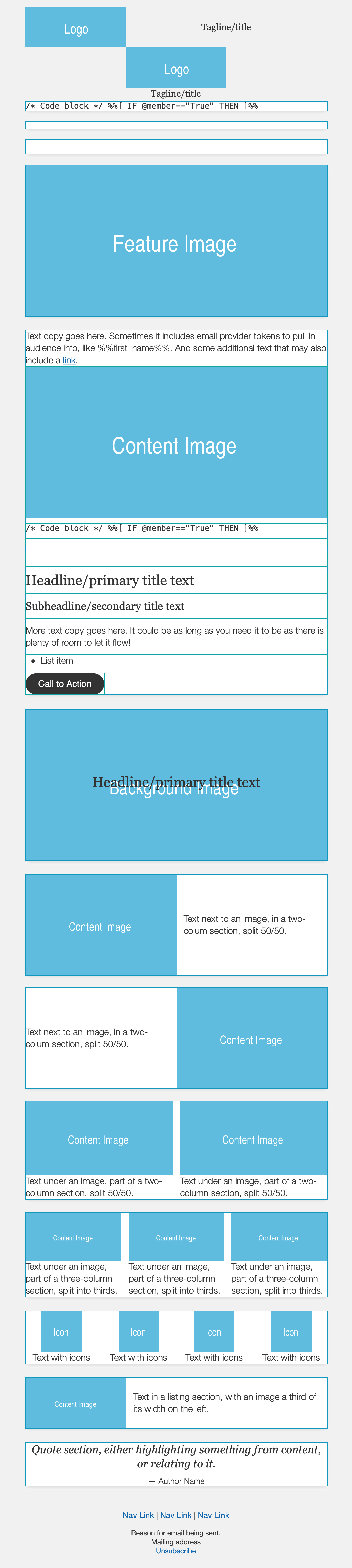 Starter Email Boilerplate Blocks Edit